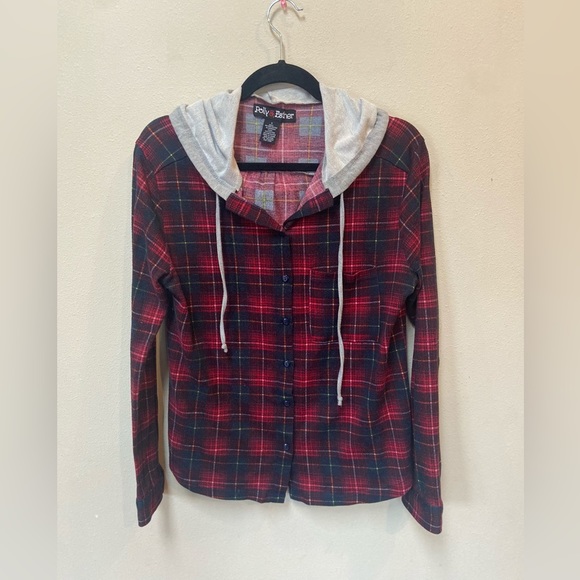 Polly & Esther | Tops | Polly Esther Juniors Red Blue Buffalo Plaid ...